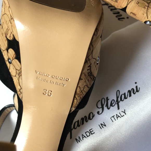 Stefano Stefani | Shoes | Stefano Stefani Black Diamonte Tbar Shoes 2 | Poshmark